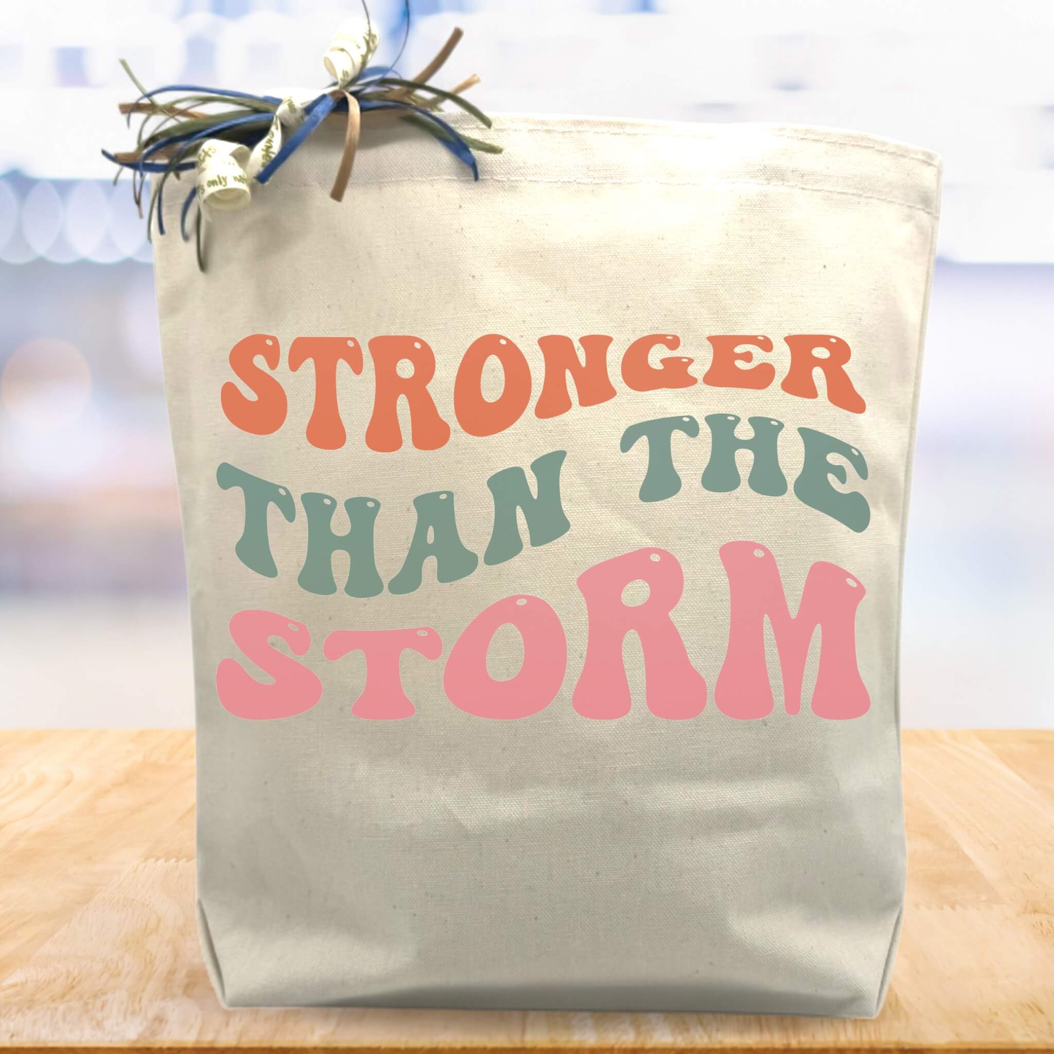 Create Your Own Stronger Than The Storm Cancer Gift Tote | It's Only ...